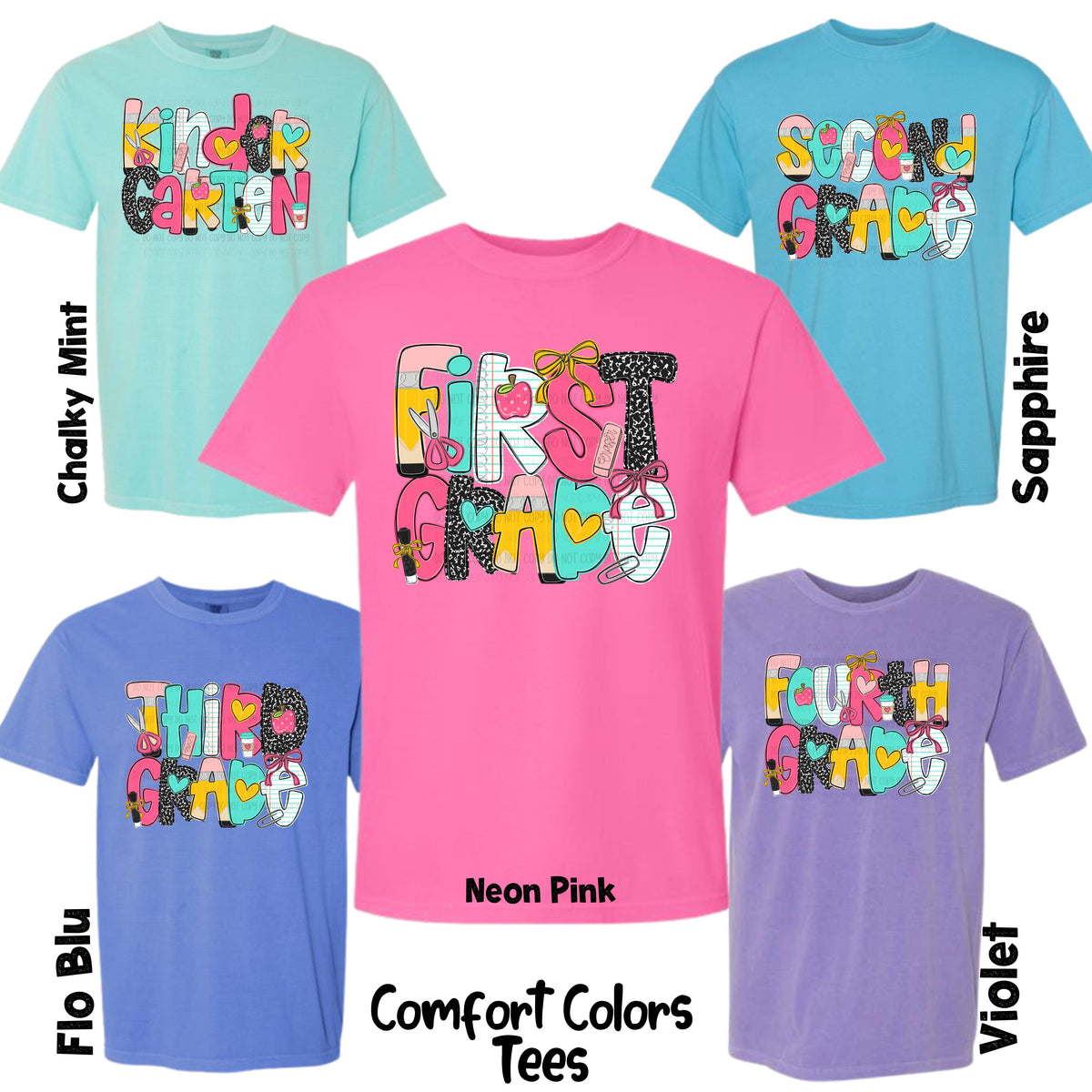 Back To School Grades | DTF TRANSFER – Owlrageous Boutique and Transfers