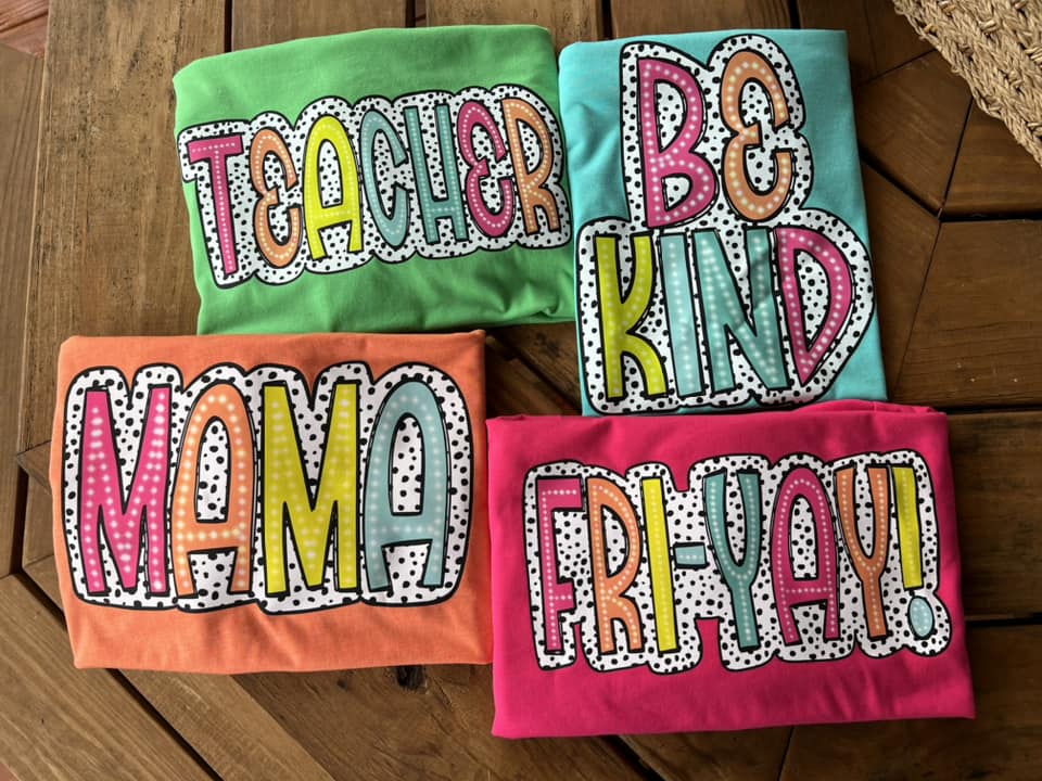 FRIYAY NEON DOTTED-DTF TRANSFER – Owlrageous Boutique and Transfers