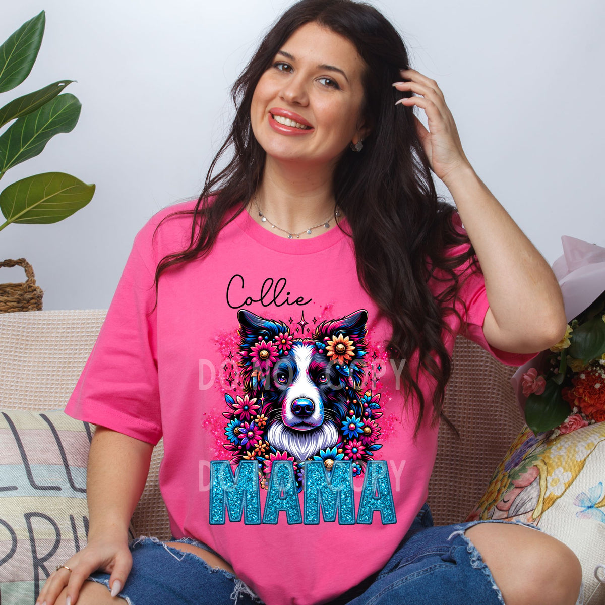 COLLIE MAMA SPRING DOGS-DTF TRANSFER – Owlrageous Boutique and Transfers